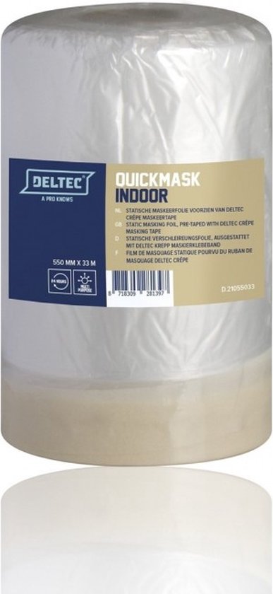 Afdekfolie - Masking tape - 180 cm x 33 meter - Afplakfolie - Deltec | bol