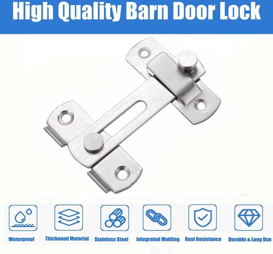 Schuifdeuren deurslot, roestvrij stalen poortvergrendeling Flip Slide ...