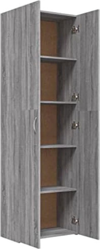 Opbergkasten Met Deuren - Kast Met Legplanken - Grijs | bol