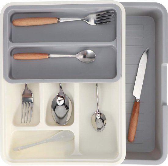 Bestekhouder, bestekorganizer, besteklade voor lades, uitbreidbaar ...
