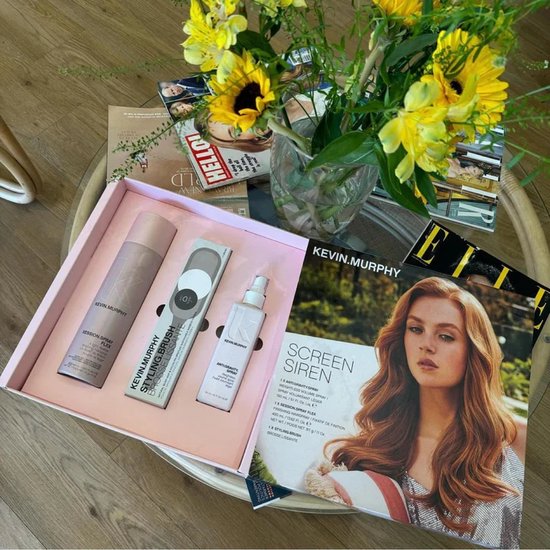 KEVIN.MURPHY - SCREEN.SIREN KIT - ANTI.GRAVITY SPRAY + SESSION.SPRAY + STYLING.BRUSH | bol