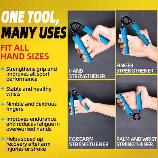 hand training device, onderarmgereedschap, veertraining, onderarm ...