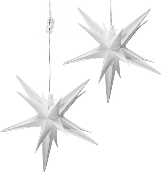 AMARE LED Sterren - Set van 2 - CE Gecertificeerd - Timer Functie ...