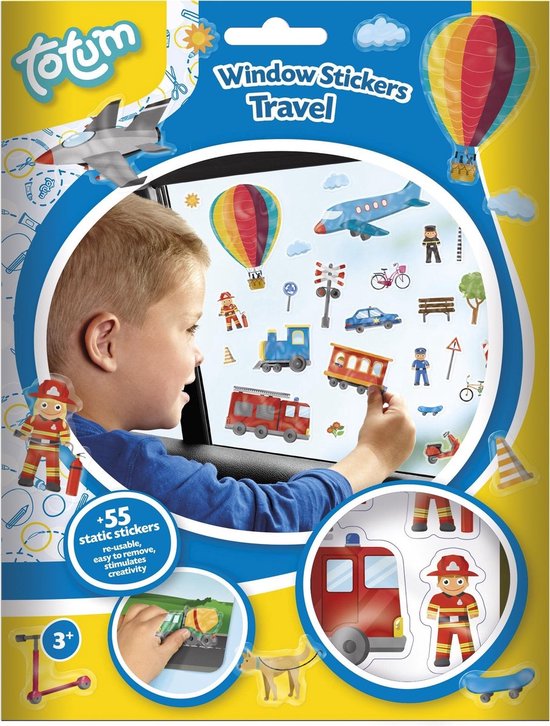 Raamstickers Reizen - Travel Stickers - Auto - Vliegtuig -Ballon ...