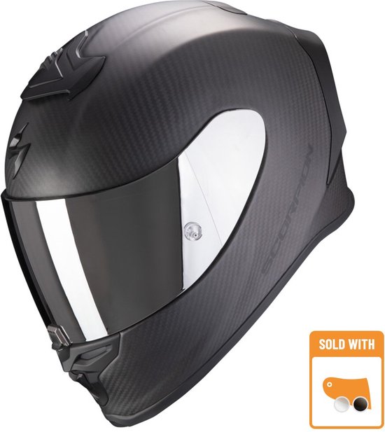 Scorpion Exo-R1 Evo Carbon Air Solid Mat Zwart Integraalhelm S | bol