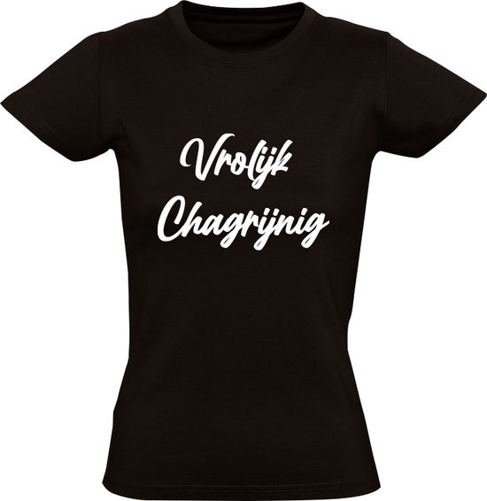 Vrolijk Chagrijnig Dames T-shirt | humeurig | stemming | geprikkeld ...
