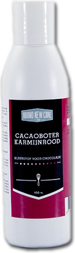 BrandNewCake® Cacaoboter Gekleurd Karmijn Rood 100ml - Chocolade ...