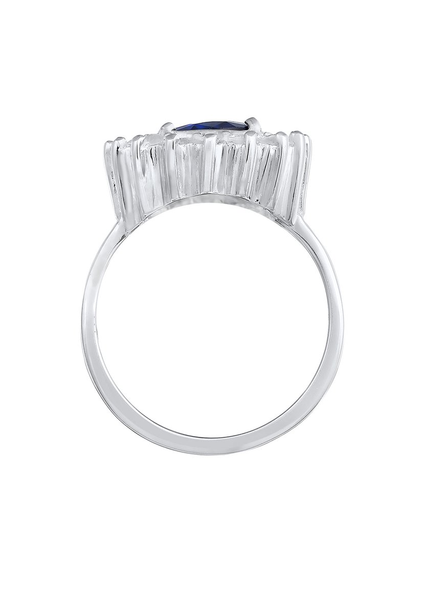 Elli Dames Ring Dames Cocktail Koninklijk met Synthetische Saffier en ...