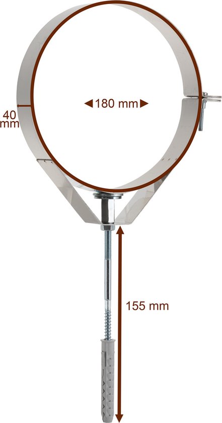 Beugel RVS 316L Ø180mm | bol.com