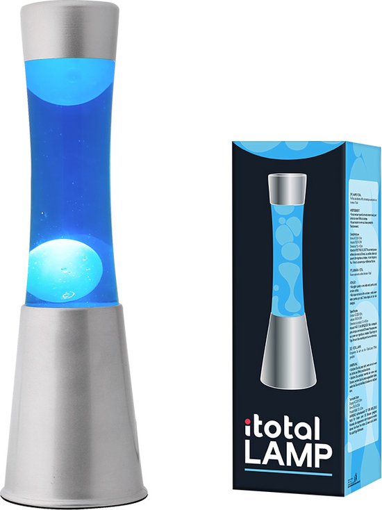 i-Total Lavalamp - Lava Lamp - Sfeerlamp - 30x9 cm - Glas/Aluminium ...