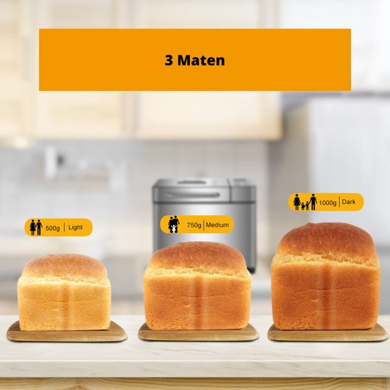 Meridianus Broodmachine - Bakken - 19 Progamma's - 1KG - 650W | bol