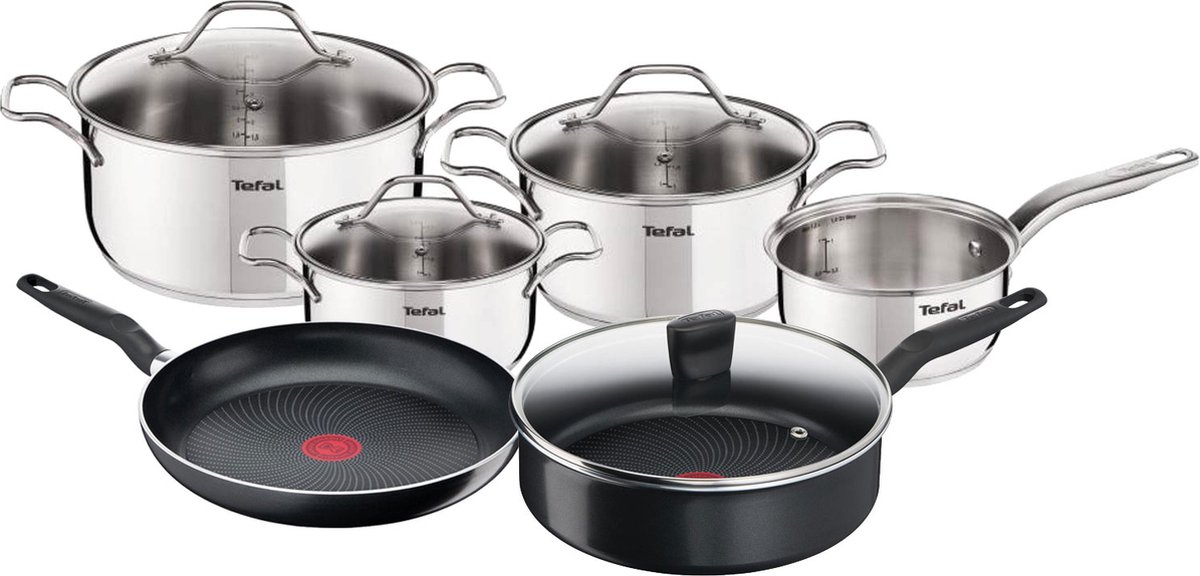 Tefal Intuition Pannenset - inductie - 10-delig - RVS - Tefal Koekenpan ...