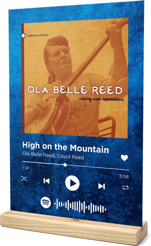 Songr Spotify Muziek Bordje - High on the Mountain - Ola Belle Reed ...