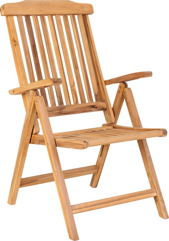 Teaky Garden - Tuinstoel - teak - naturel - 5 standen | bol
