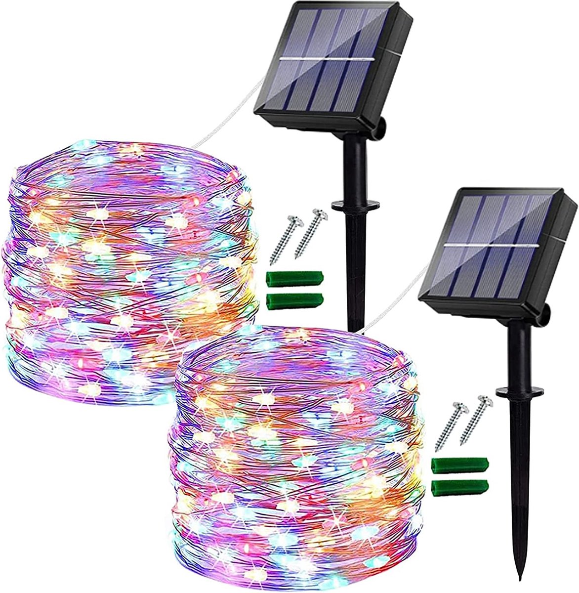 Wrapped Delights - Solar Fairy Lights Outdoor, 2 Pack 14 M/46 Ft ...