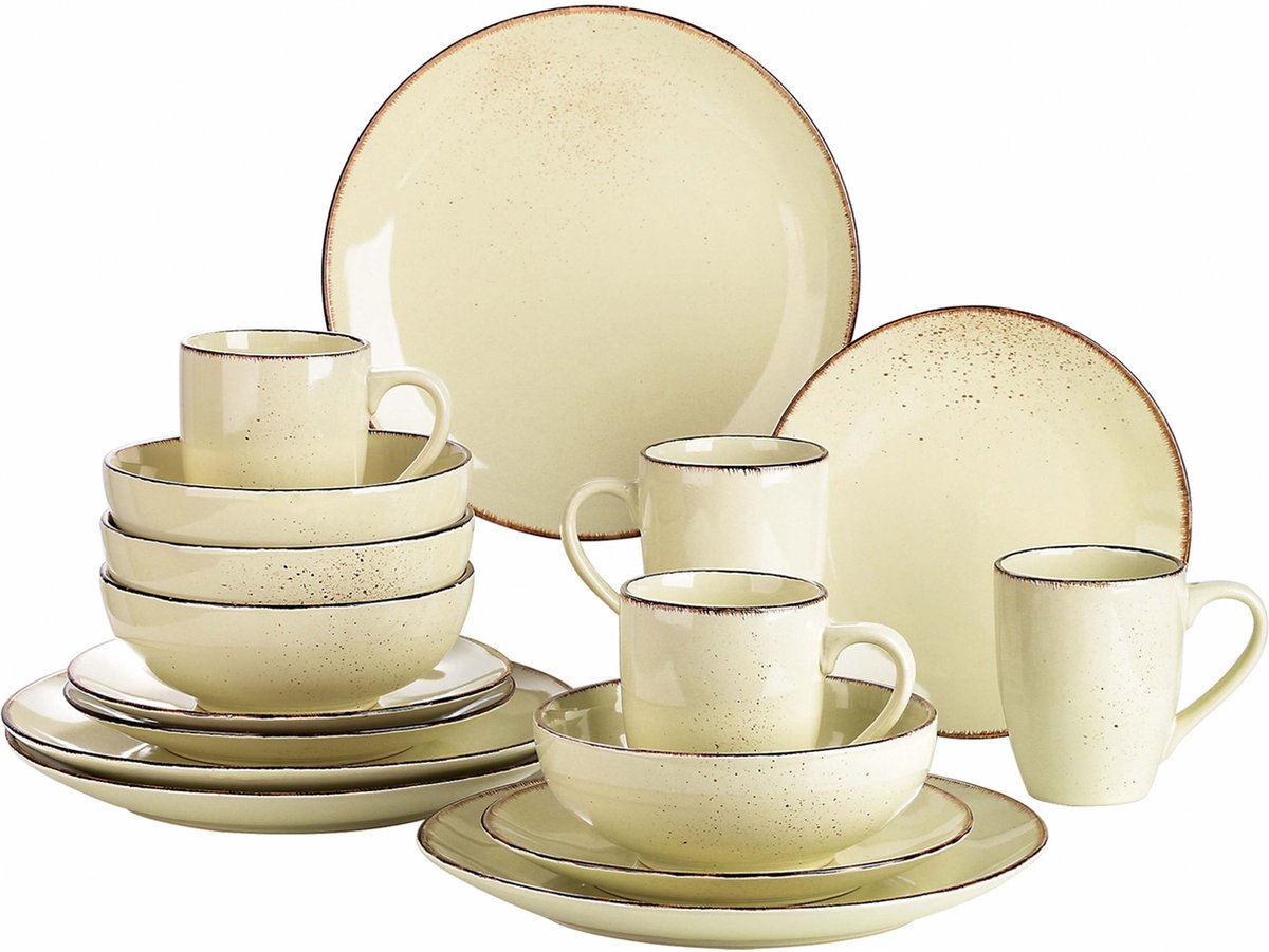 Manzibo Serviesset - Servies - Set - Borden - Dessertborden - Kommen ...