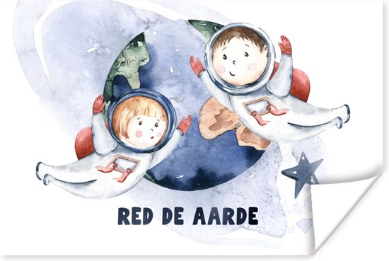 Poster Spreuken - 'Red de aarde' - Quotes - Jongens - Meisjes ...
