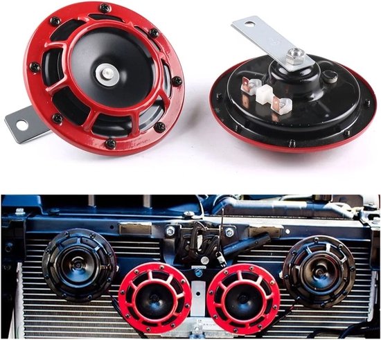 Toeter Hoorn Claxon Kit - Rood (Set) | bol.com