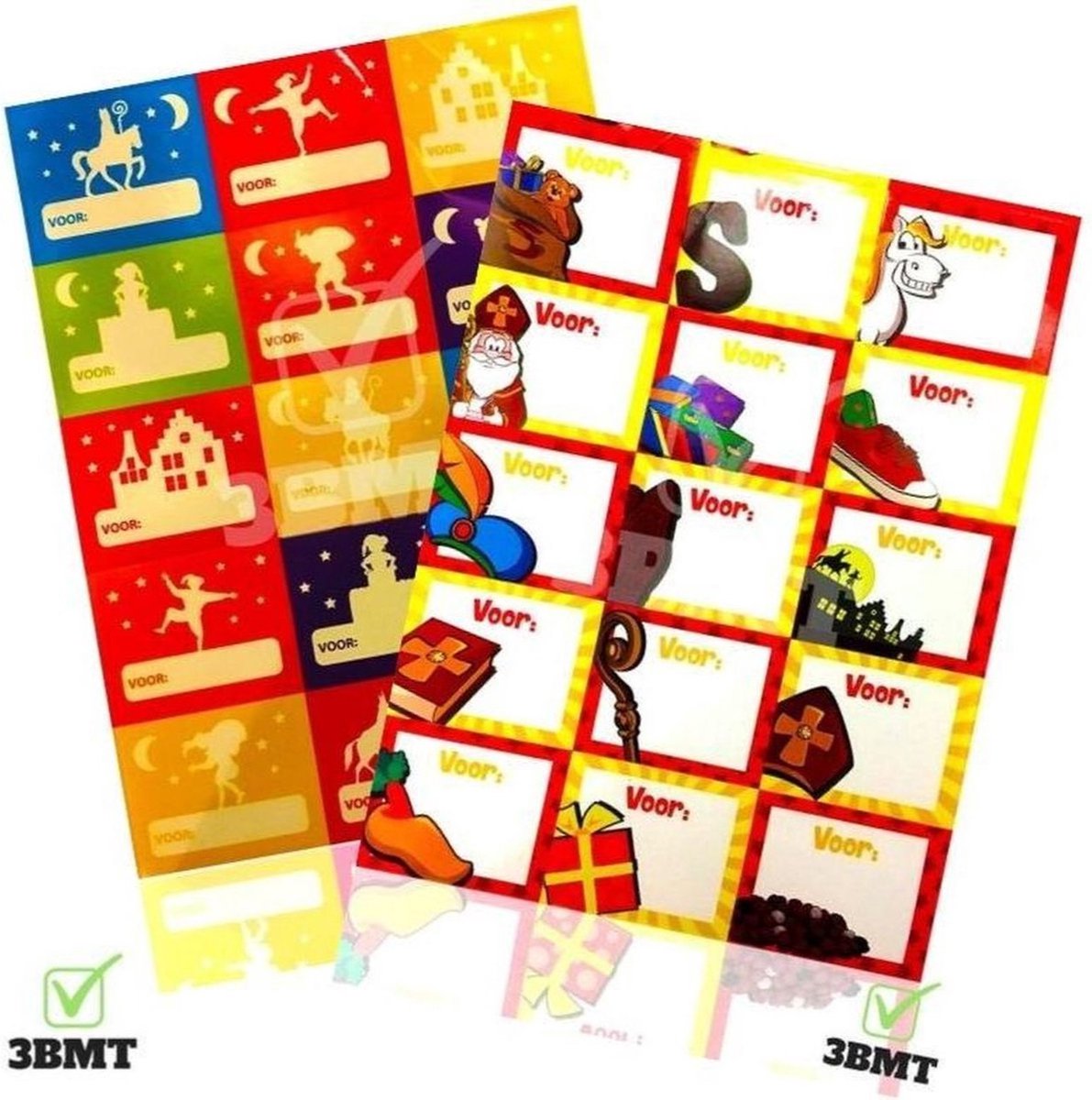Sinterklaas naamstickers - Multicolor - 30 stickers - Sticker papier ...