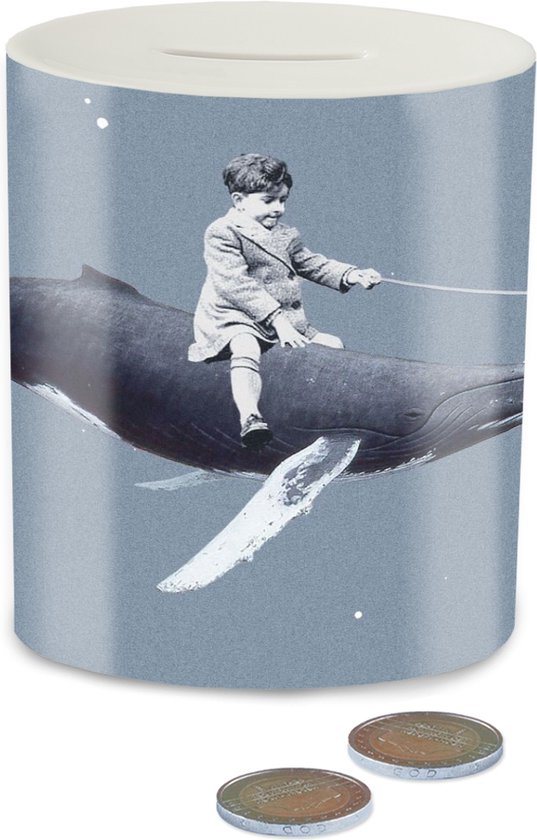 Spaarpot - Spaarblik - Ruimte - Jongen - Maan - Walvis - Spaarpotten ...