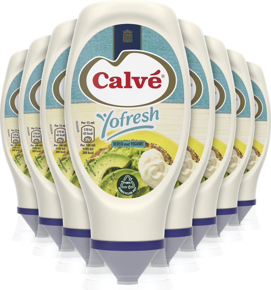 Calvé Yofresh Mayonaise Knijpfles - 8 x 430 ml - Voordeelverpakking ...