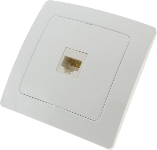 BeMatik - Basis met verzonken RJ45-netwerkaansluiting met 80x80mm frame ...