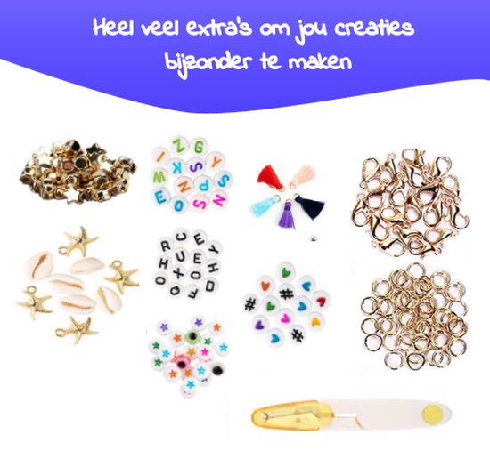 Katsuki kralen set met letter kralen - 3300 kralen en accessoires - 6mm ...