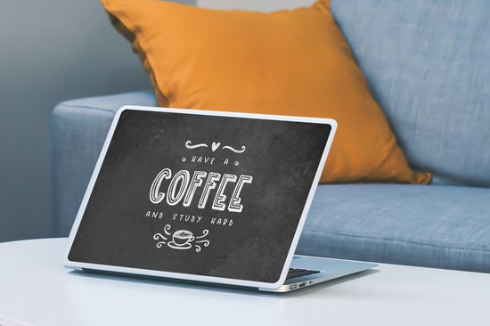 Laptop sticker - 12.3 inch - Study - Studeren - Koffie - Studenten ...