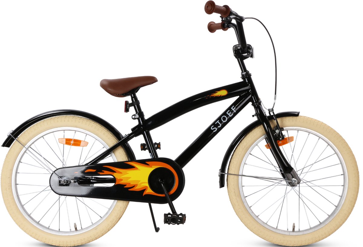 SJOEF Cruise Jongensfiets 20 inch - Zwart | bol