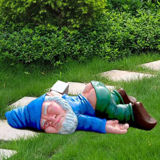 Grappige dronken gnoom kabouters - tuinkabouter 15 cm hars ...