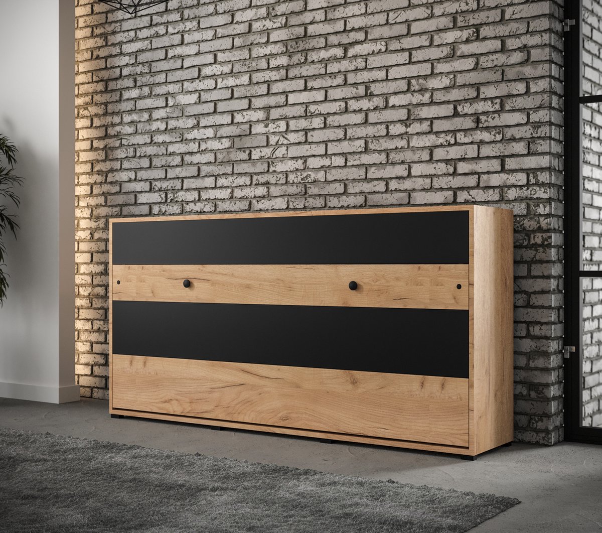 InspireMe - Verticaal Bedkast Opklapbed DEPP LOFT 90 - Vouwbed ...