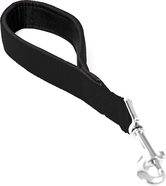 Nylon korte leiband dubbel 30cm/25mm zwart | bol.com