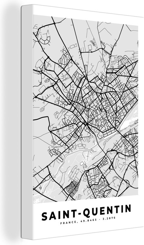 Tableau Peinture Saint-Quentin - Carte - France - Carte - Plan de Ville ...