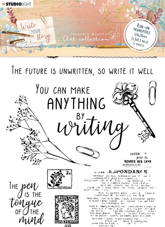 Studio Light Write Your Story Rub on Sticker Decoration & | bol.com