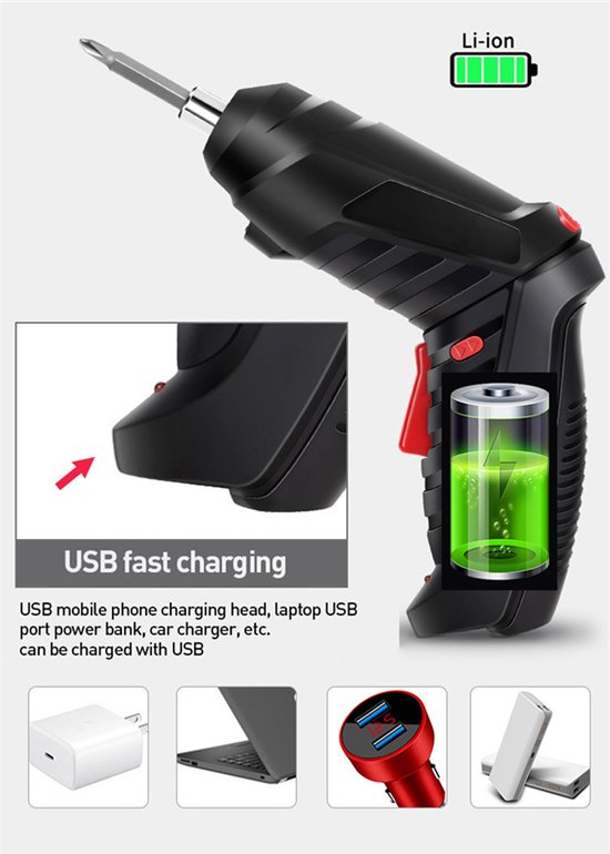 Elektrische Schroevendraaier - 3.6V - Elektrische Schroevendraaier Bit ...