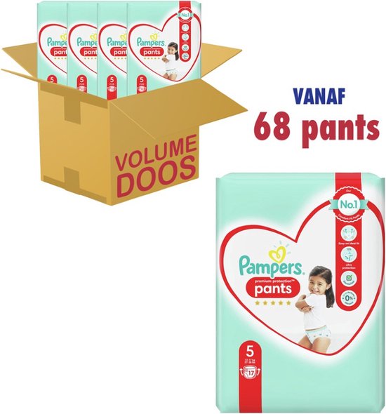 Pampers Premium Protection Pants 5 (4 x 17 stuks) | bol