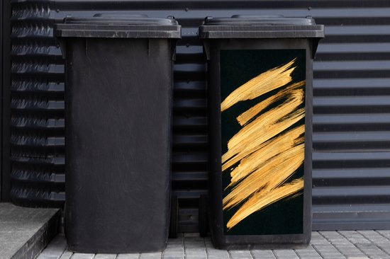 Container sticker Goud - Verf - Strepen - Luxe - Abstract - 38x80 cm ...