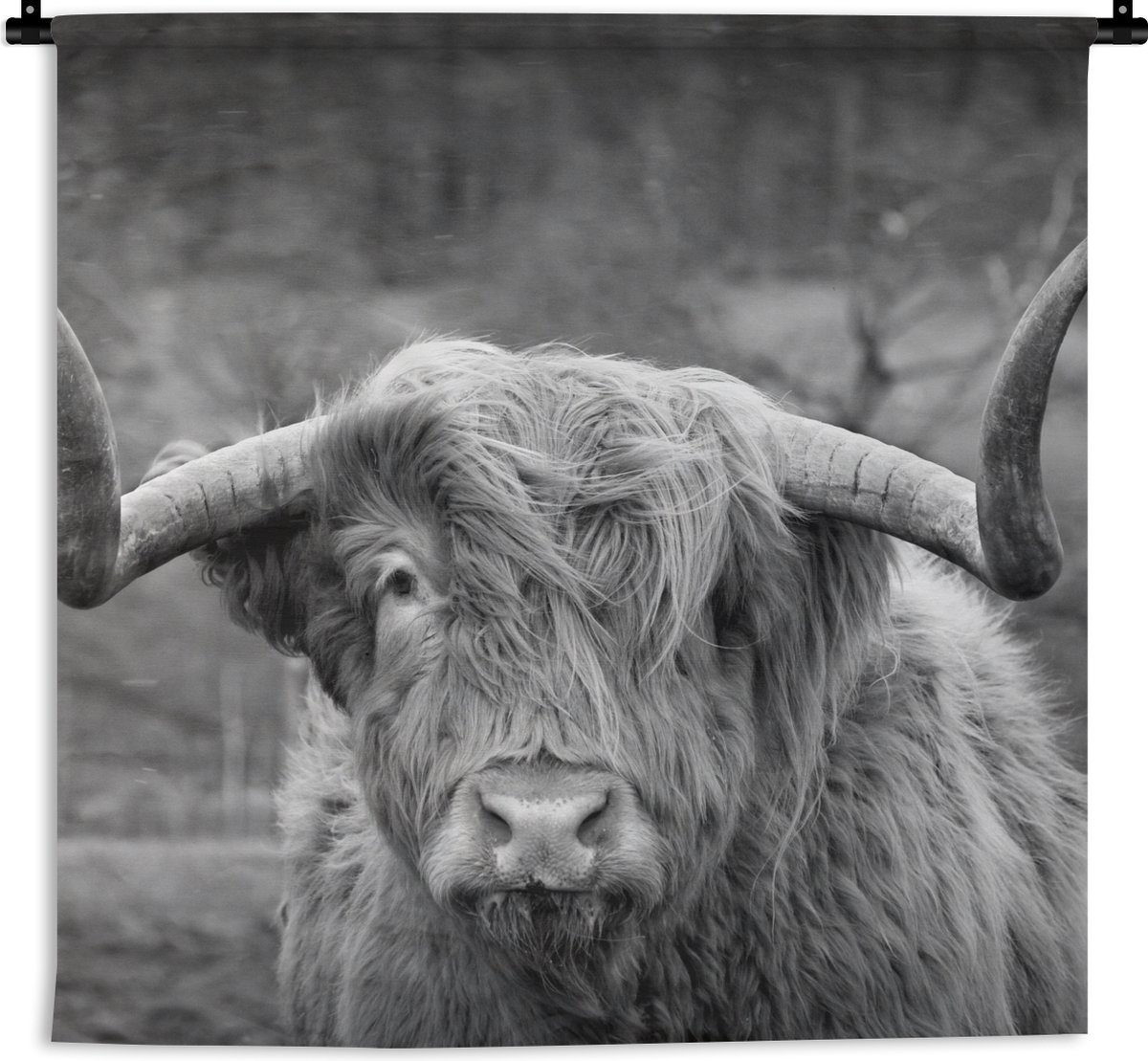Wandkleed - Wanddoek - Schotse Hooglander - Koeienkop - Landschap ...