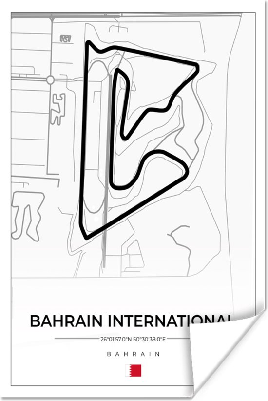 Poster Formule 1 - Racebaan - Bahrain International Circuit - Bahrain ...