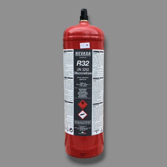Nevada Koelgas R32 - 1,8 kg fles - Airco vullen - 1/2" ACME linkse ...