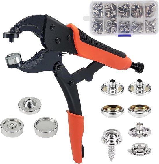 Titel: Heavy Duty professionele drukknopset met tang - draagbare ...