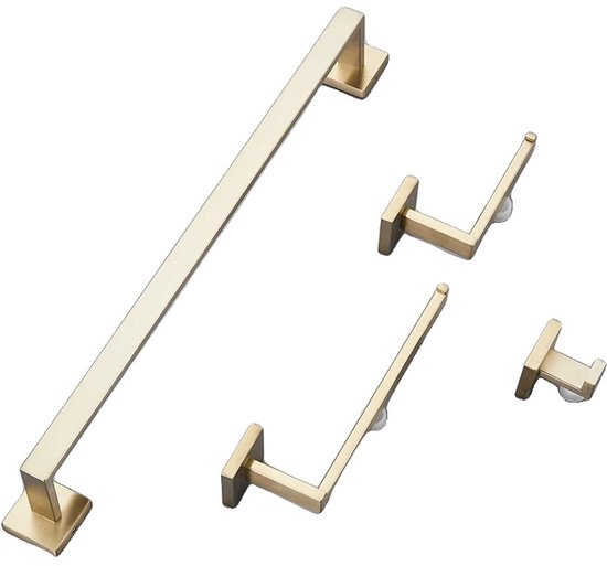 Geborsteld Gouden Badkamer Hardware Set, Inclusief Handdoekhouder ...