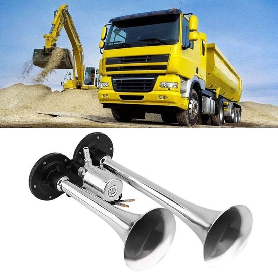 Hupe 150DB 12V/24V Drucklufthorn Lufthorn Doppelrohr Horn für alle ...