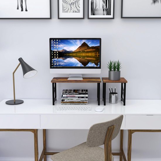 Fexplendid Stackable Desktop Rack, monitorstandaards voor bureaus ...