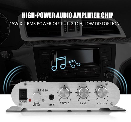 Mini-HiFi-versterker auto-versterker mini-hifi-versterker DC12-14,4V ≥ ...