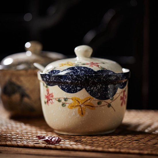 Container Jars Country Style Sugar Bowl met deksel, Japans ...