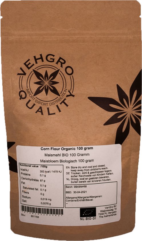 Maisbloem - 100 gram - Holyflavours | bol