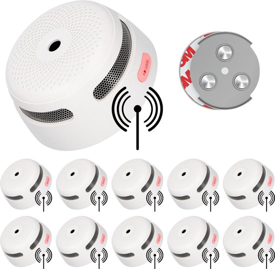 X-Sense XS01-W Draadloos koppelbare rookmelder - Met magneet montage - 10 Rookmelders... | bol