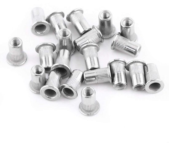 Flat Head Rivet Nuts Metric Thread M3 M4 M5 M6 M8 Stainless Steel 20 ...