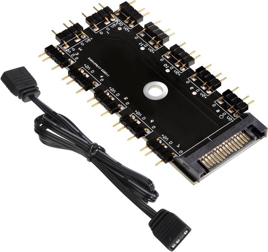 ARGB Hub 5V 3-pins Controller 1 tot 11 poorten RGB LED Fan Splitter Hub ...